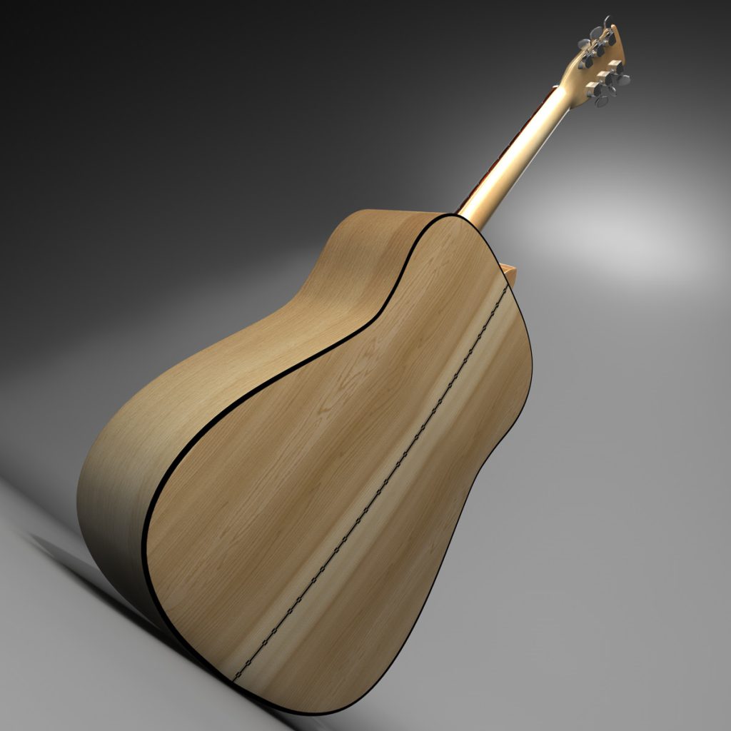 Guitar 3D model | Cinema 4D